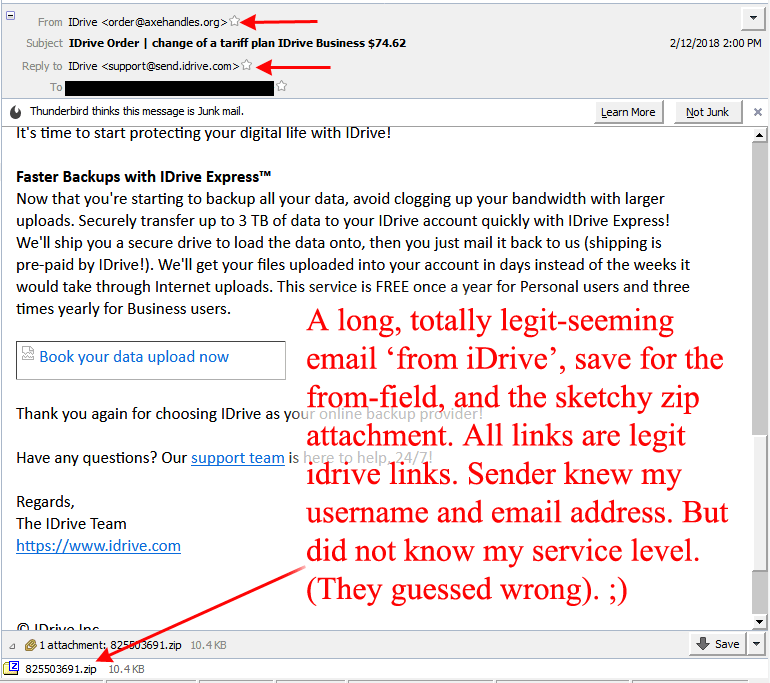 iDrive security breach. Backblaze not much better. – Dan Dreifort